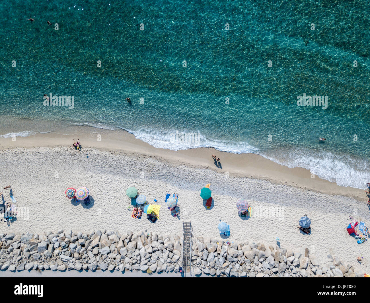 Sea bottom seen from above, Zambrone beach, Calabria, Italy. Diving ...