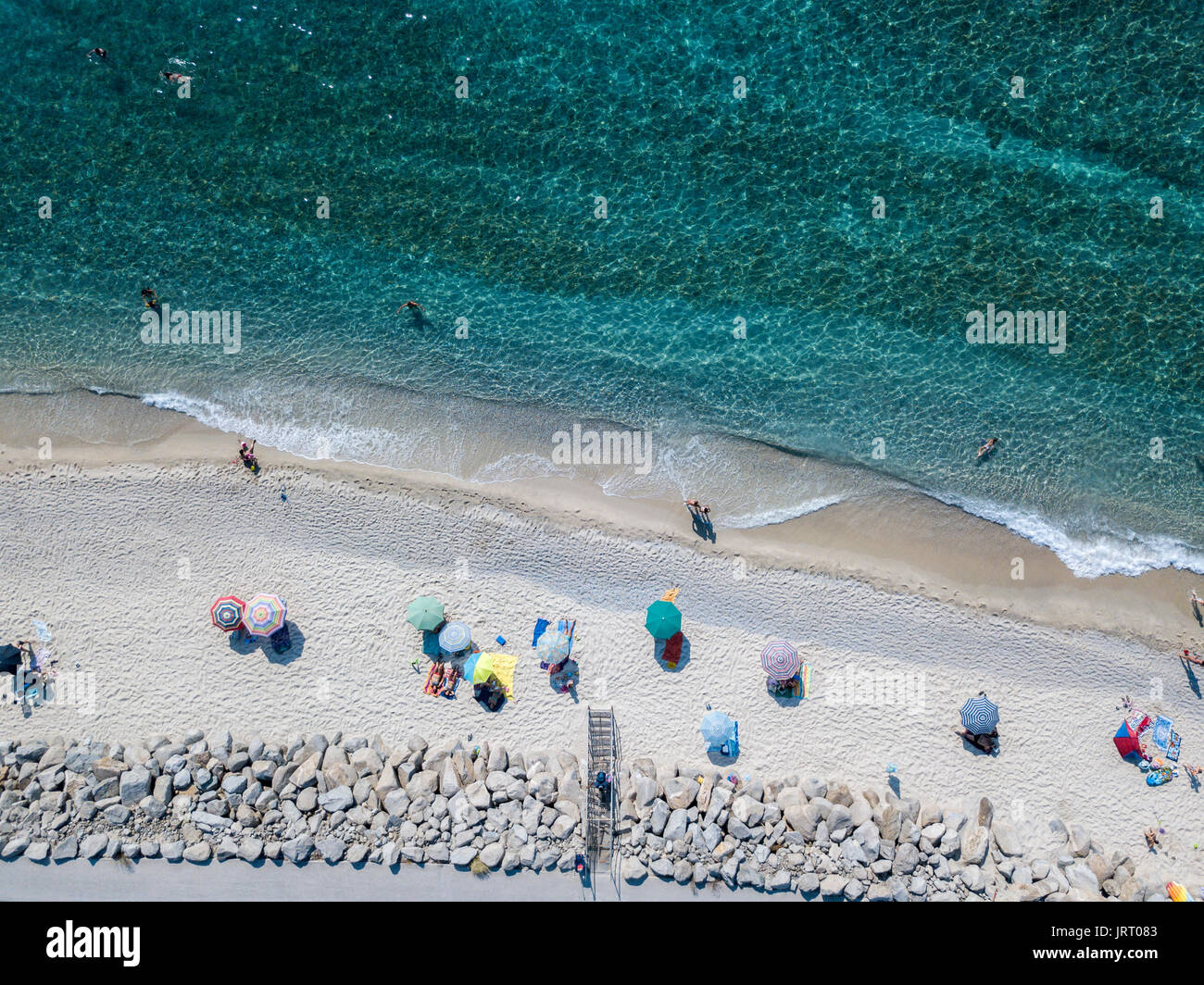 Sea bottom seen from above, Zambrone beach, Calabria, Italy. Diving ...