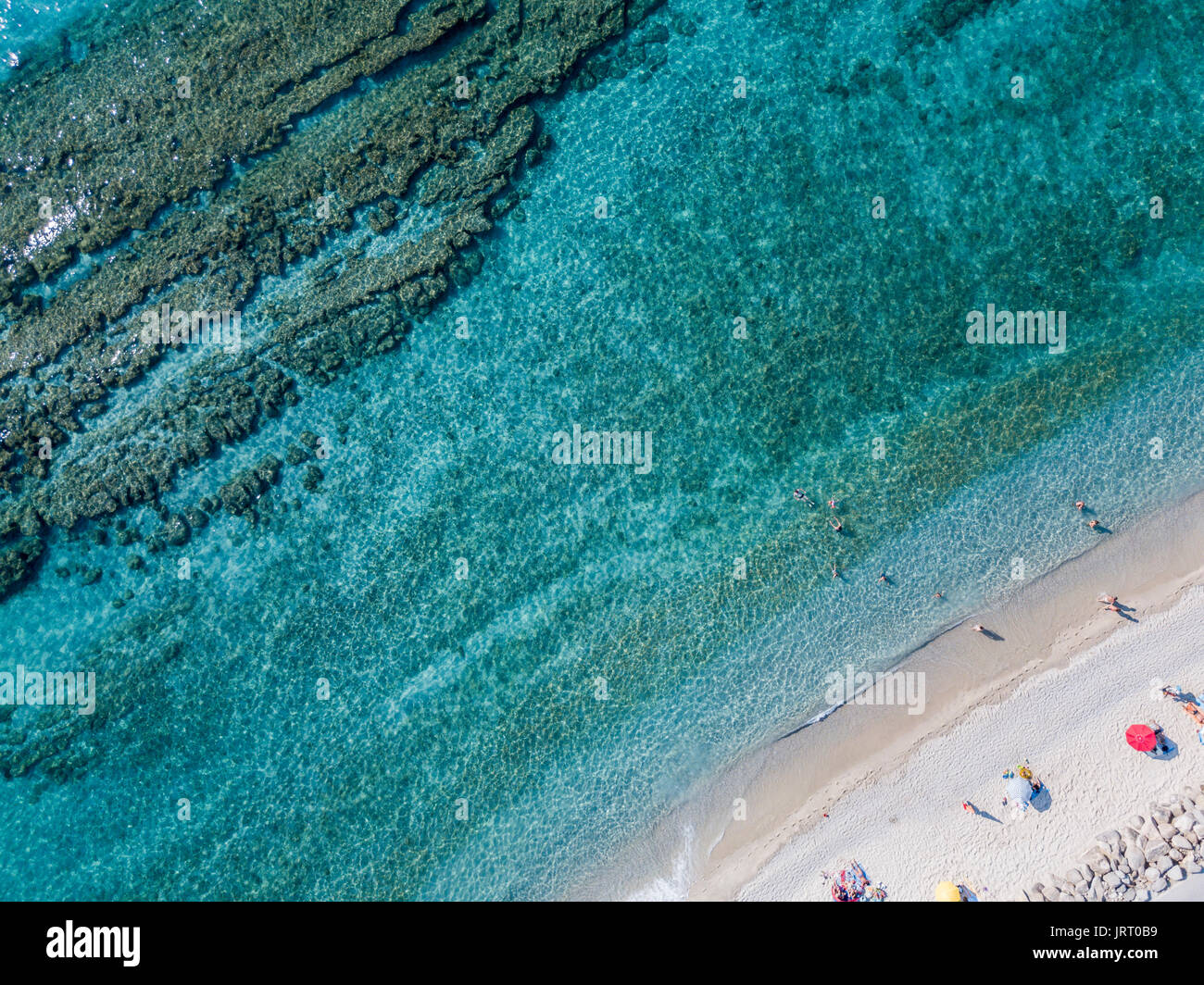 Sea bottom seen from above, Zambrone beach, Calabria, Italy. Diving ...