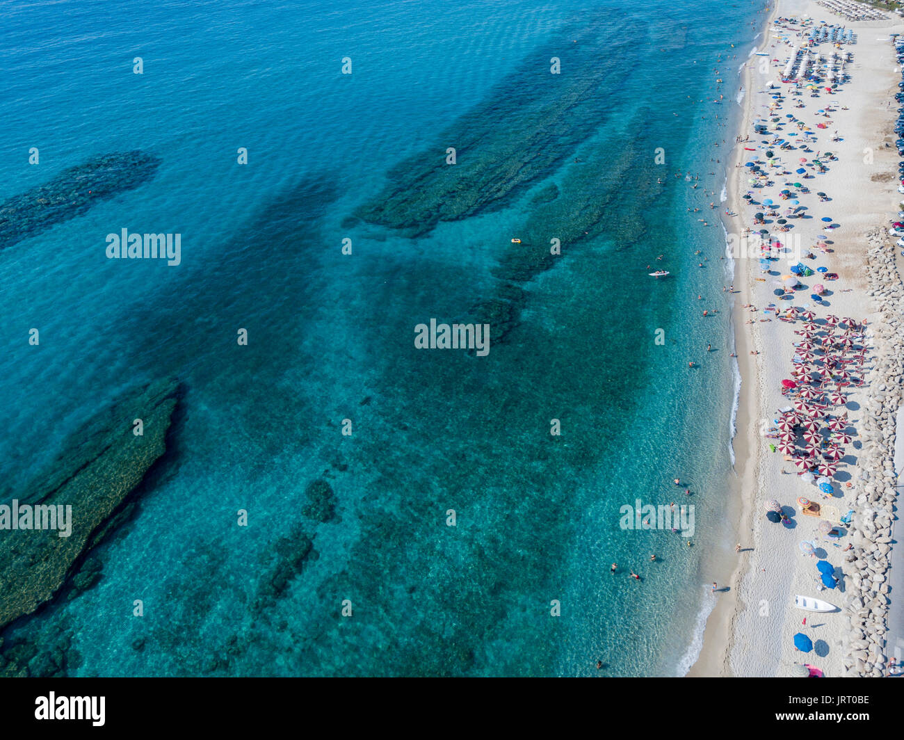 Sea bottom seen from above, Zambrone beach, Calabria, Italy. Diving ...