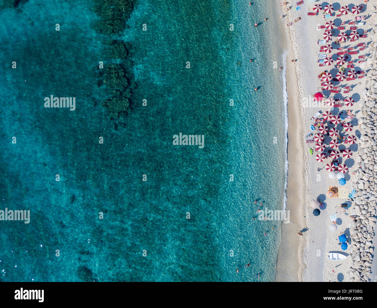 Sea bottom seen from above, Zambrone beach, Calabria, Italy. Diving ...