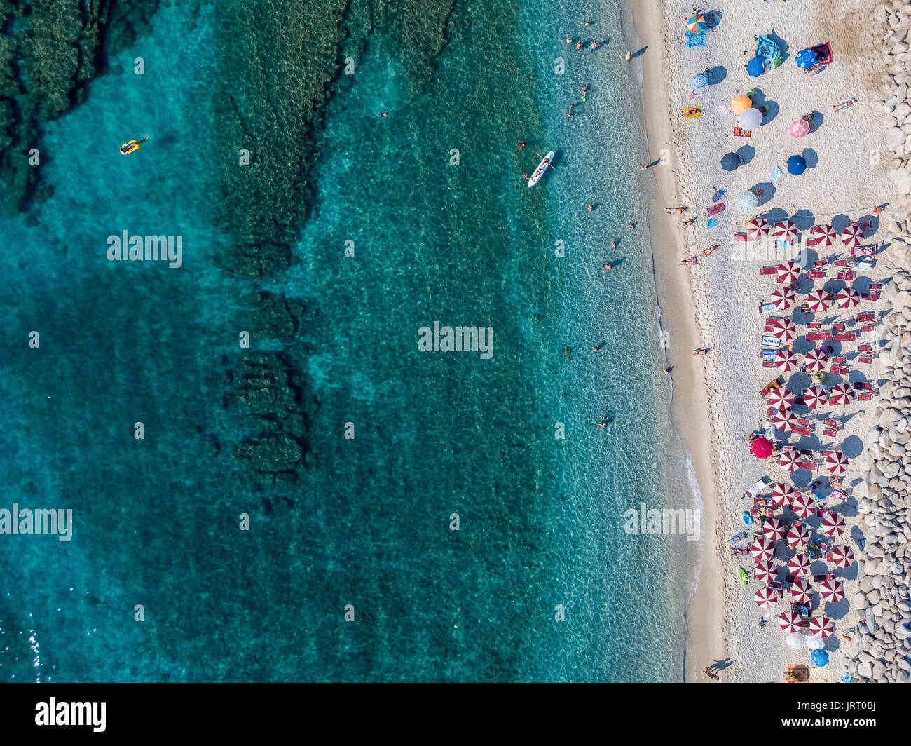 Sea bottom seen from above, Zambrone beach, Calabria, Italy. Diving ...
