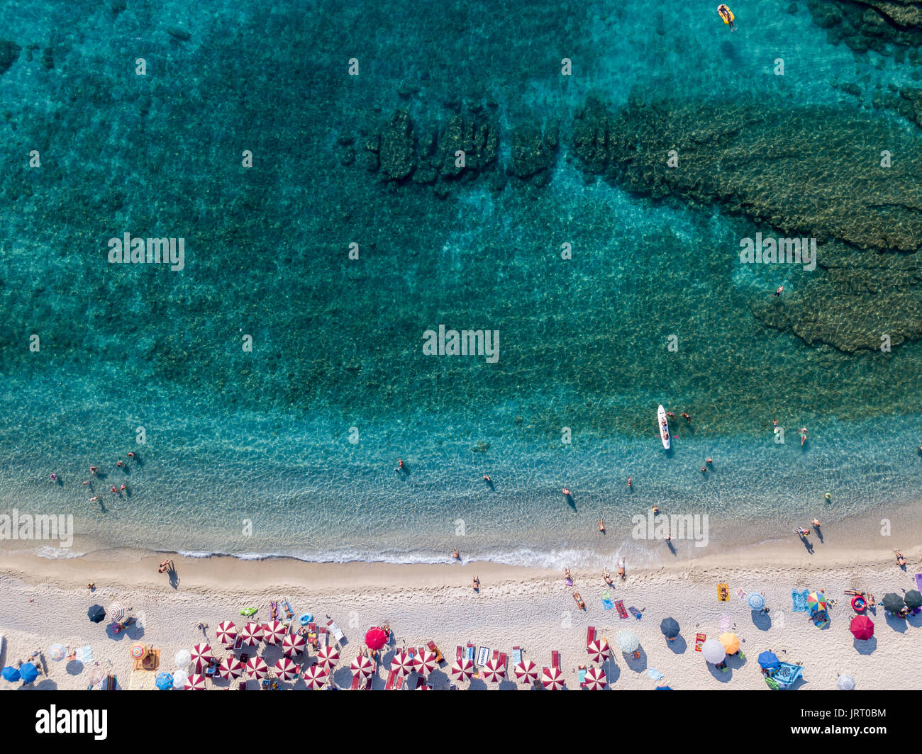 Sea bottom seen from above, Zambrone beach, Calabria, Italy. Diving ...