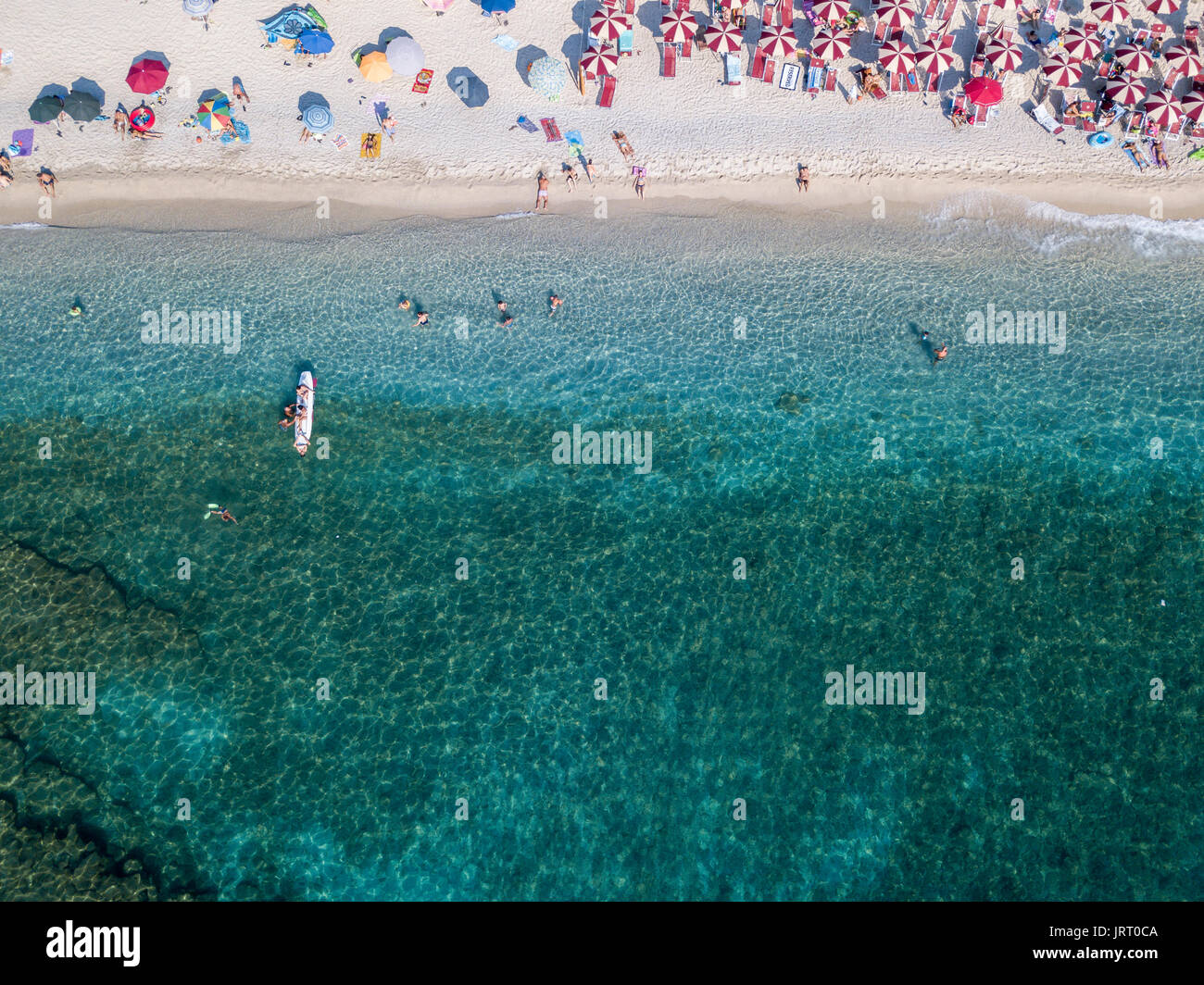 Sea bottom seen from above, Zambrone beach, Calabria, Italy. Diving ...