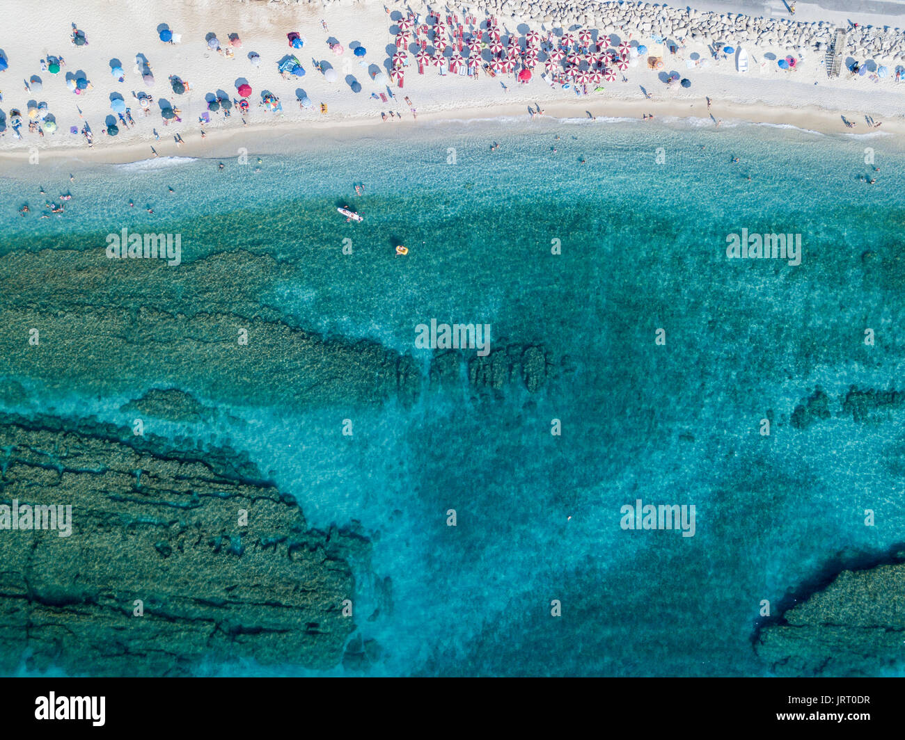 Sea bottom seen from above, Zambrone beach, Calabria, Italy. Diving ...