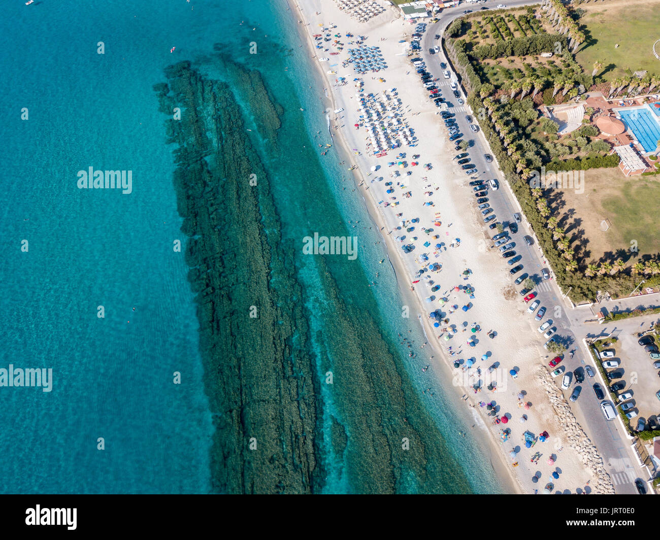 Sea bottom seen from above, Zambrone beach, Calabria, Italy. Diving ...