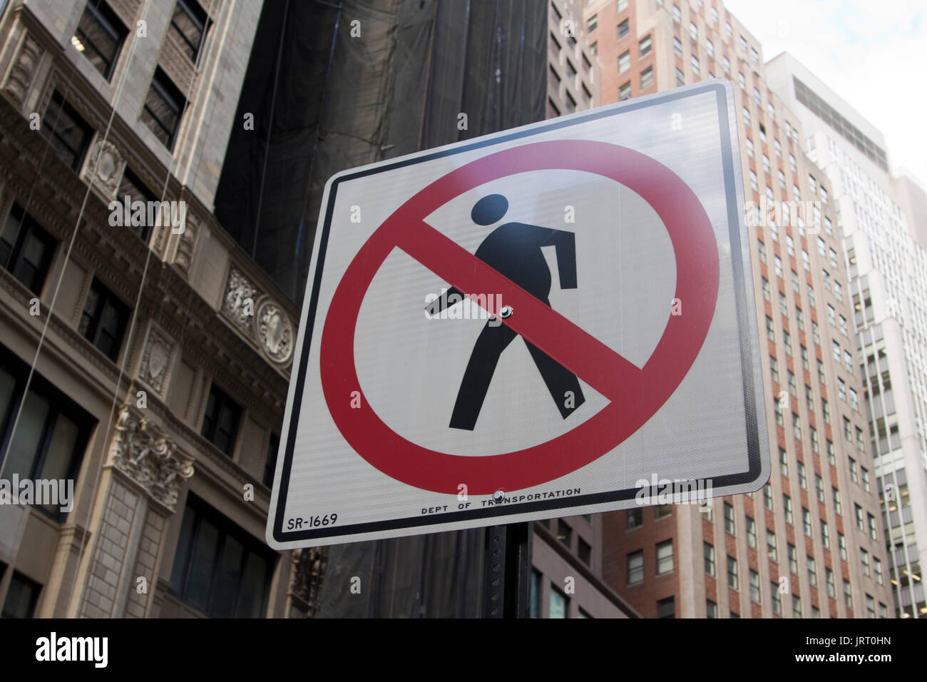 No pedestrian sign hi-res stock photography and images - Alamy