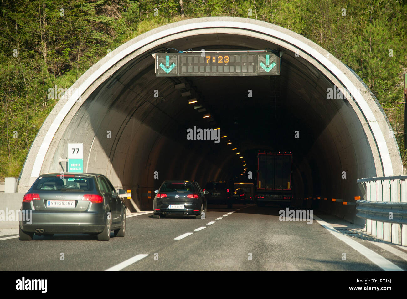 Tunnel Autostrada Alpe-Adria A23 in Italy. 30 July 2016 © Wojciech ...