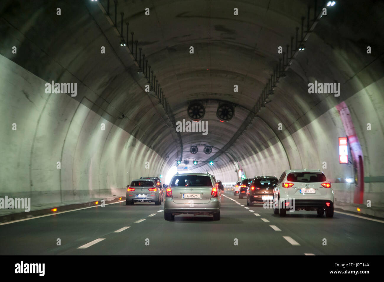 Tunnel Autostrada Alpe-Adria A23 in Italy. 30 July 2016 © Wojciech ...