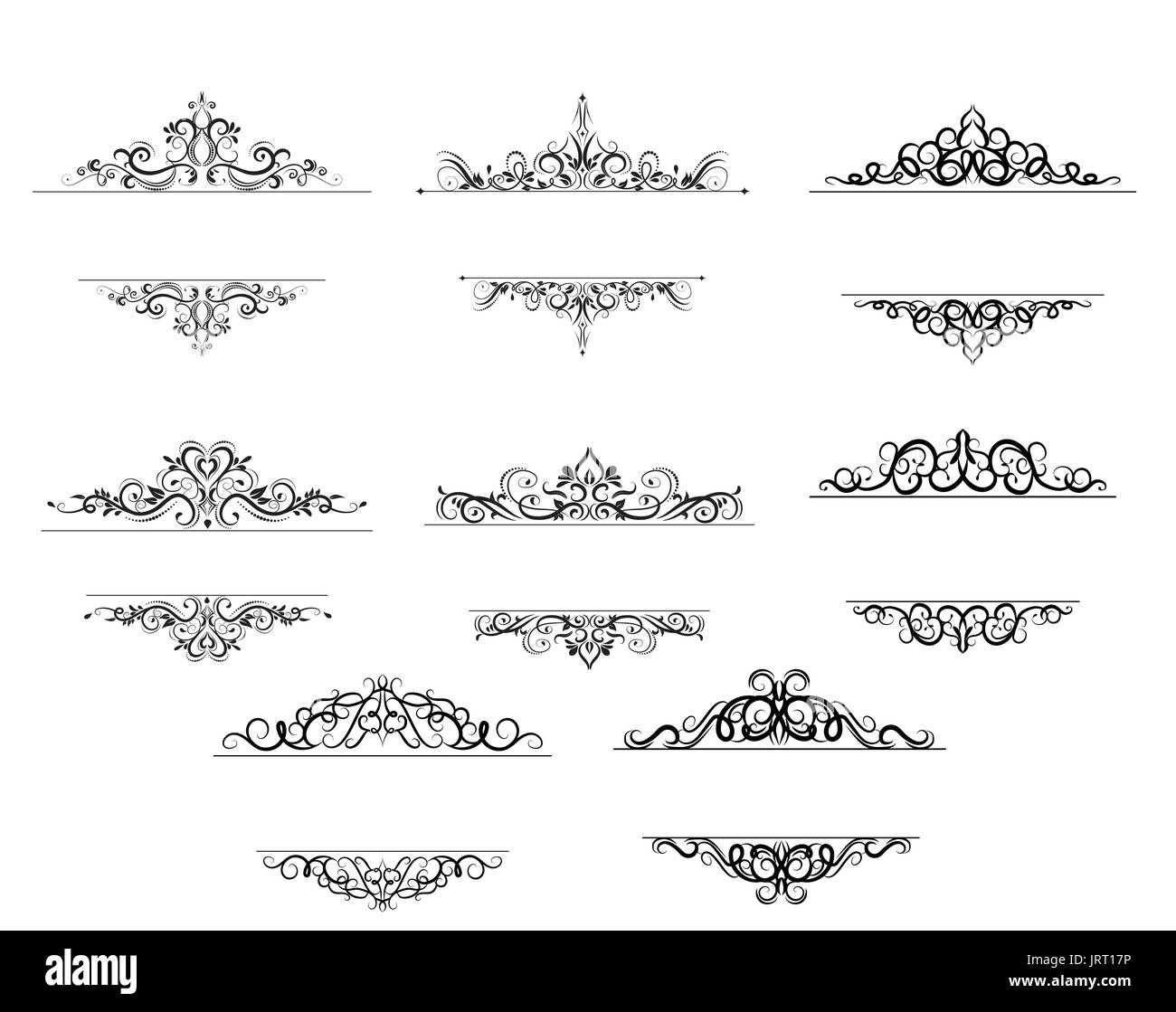 Vintage vector swirl frame set Stock Vector Image & Art - Alamy