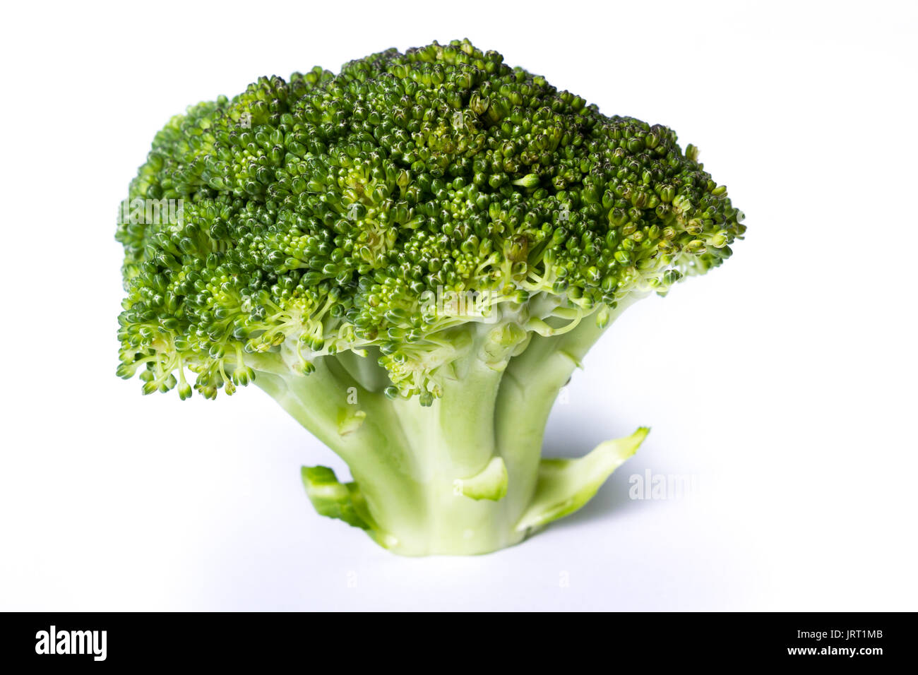 fresh organic broccoli isolated over a white background Stock Photo - Alamy