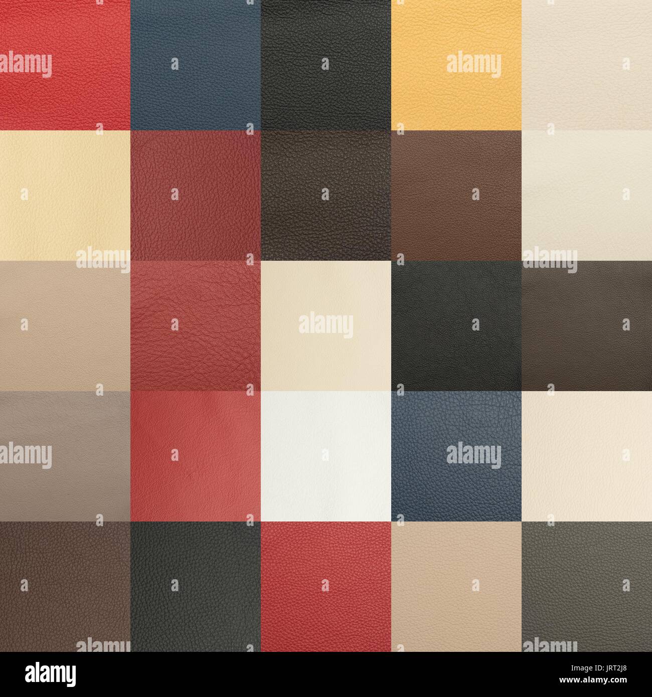 Leather chart with many color samples Stock Photo - Alamy