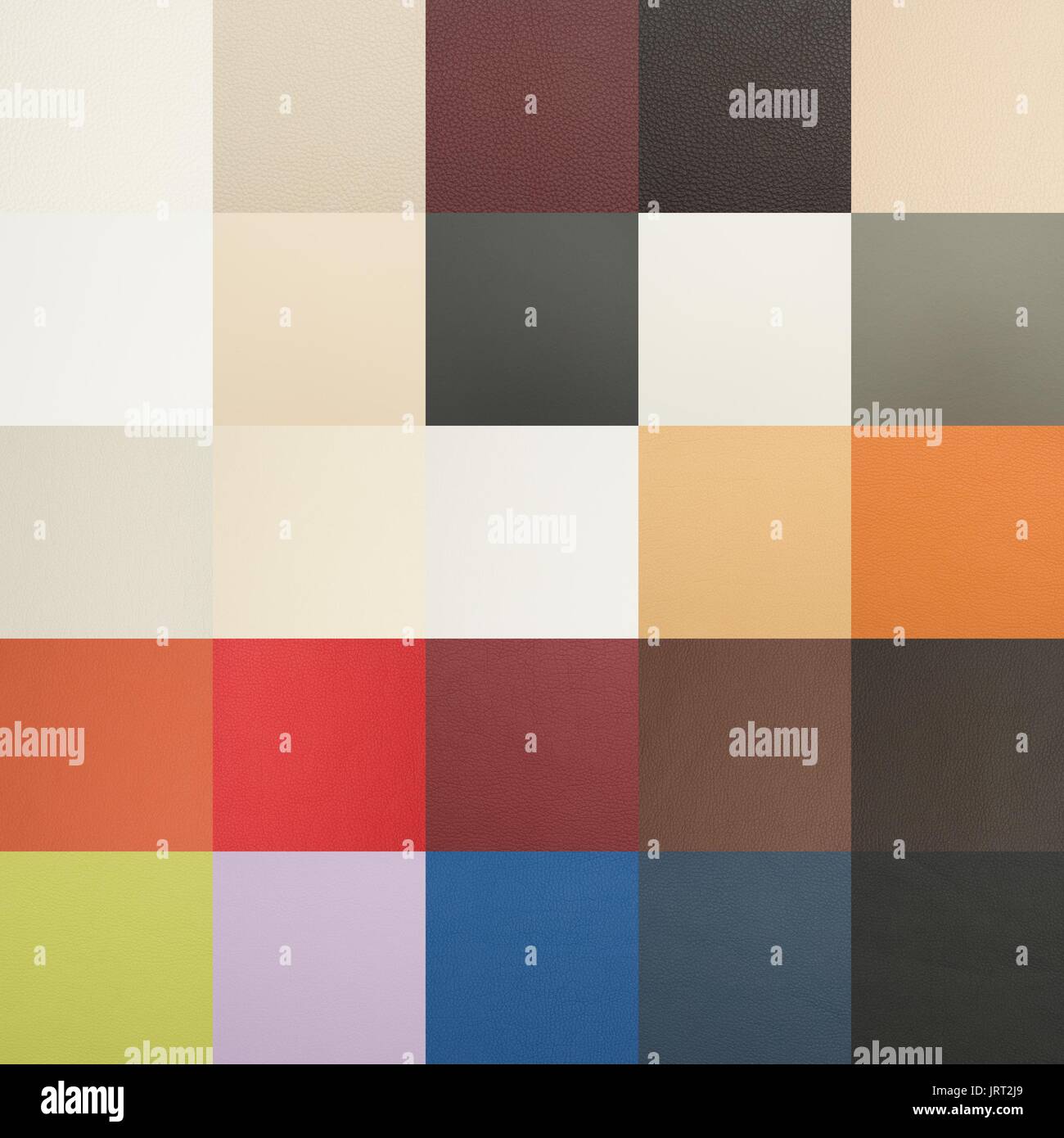 Leather chart with many color samples Stock Photo - Alamy