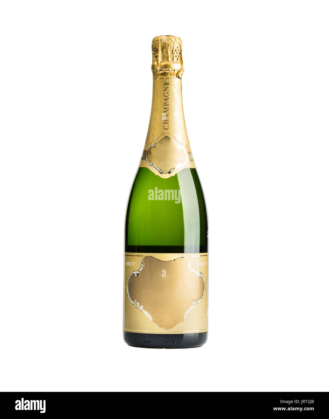 Empty bottle of sparkling wine Cut Out Stock Images & Pictures - Alamy