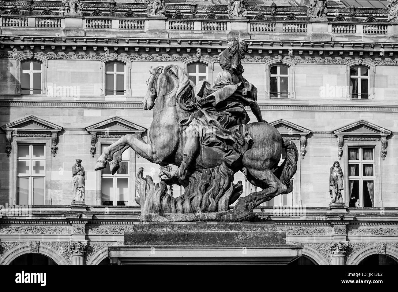 Statue at the famous Louvre Museum in Paris - PARIS / FRANCE ...