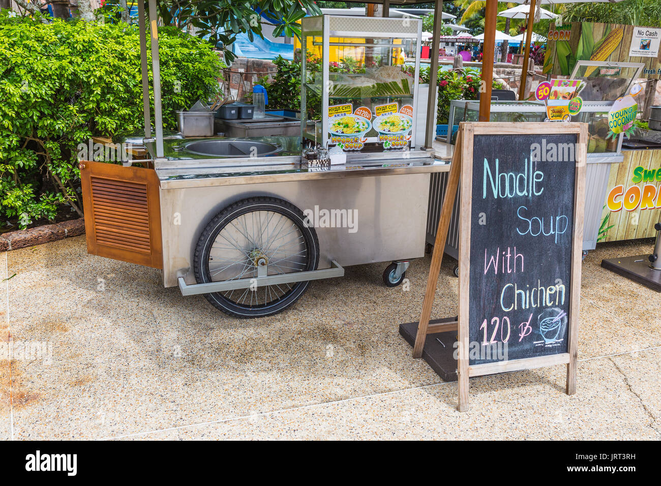 Noodle food stand at a theme park in Phuket, Thailand Stock Photo - Alamy