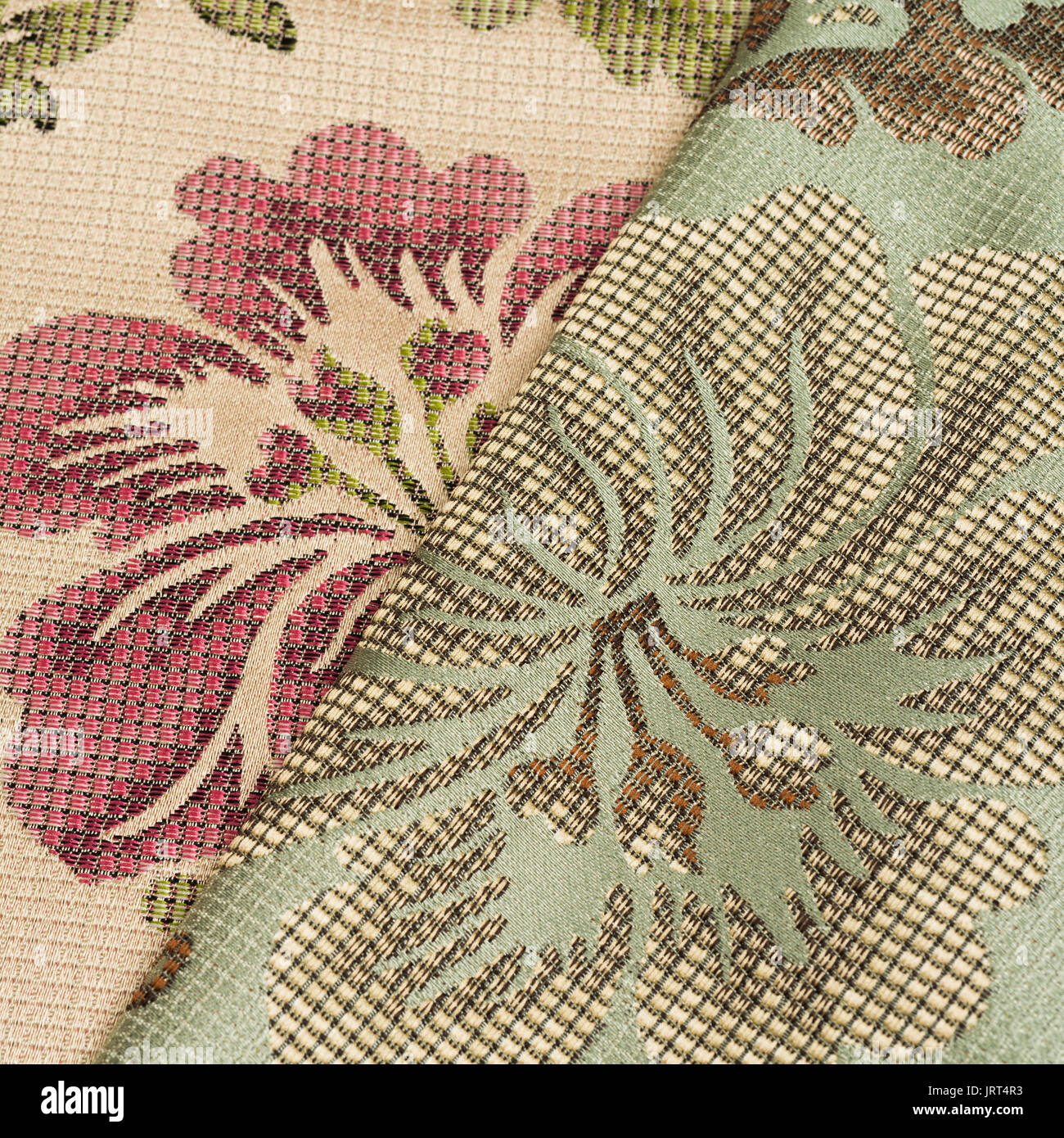 Fabric background with floral pattern Stock Photo - Alamy