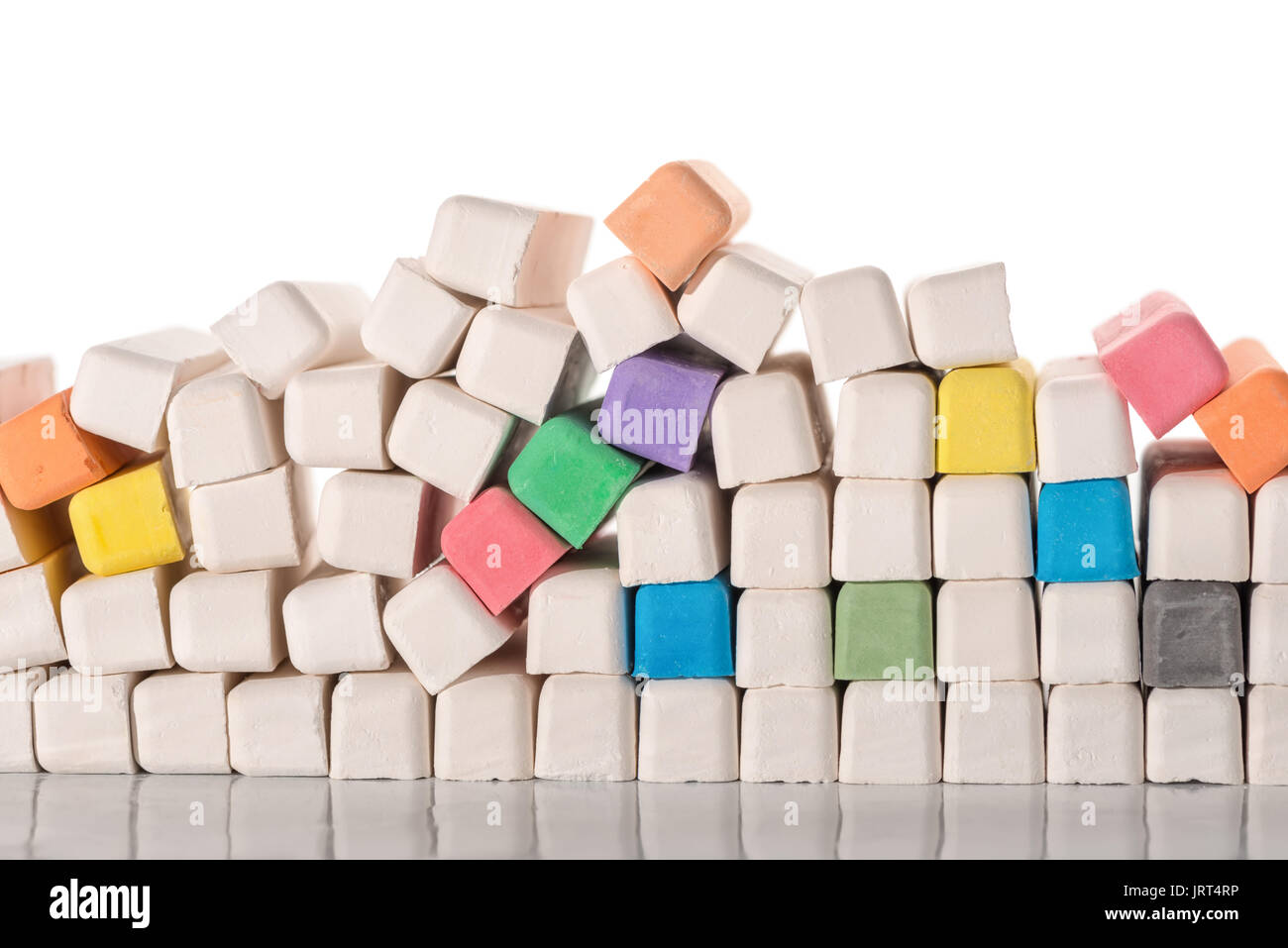 pile of colorful chalks, education or business concept, close up Stock ...