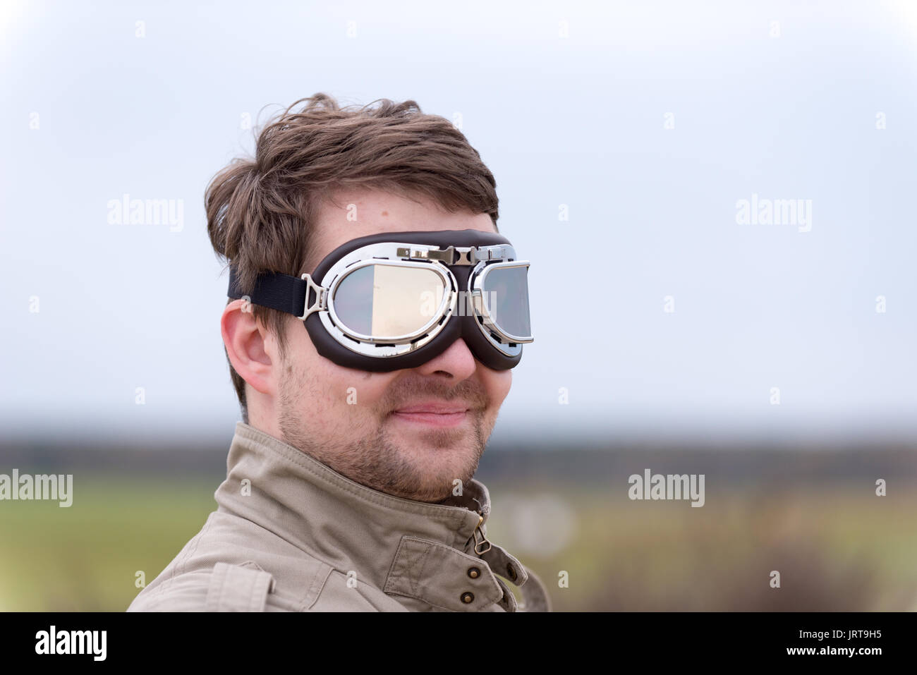 Aviator goggles hi-res stock photography and images - Alamy