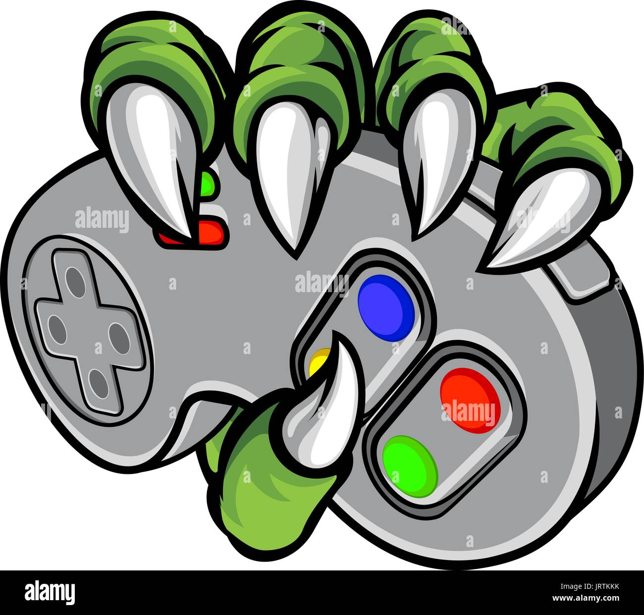 Monster Hand Holding Video Games Controller Stock Vector Image & Art ...