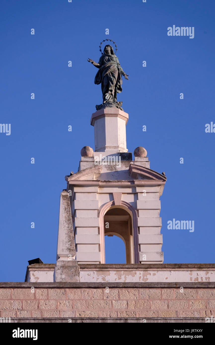 Statue on top of Terra Sancta Chapel a religious building affiliated to ...