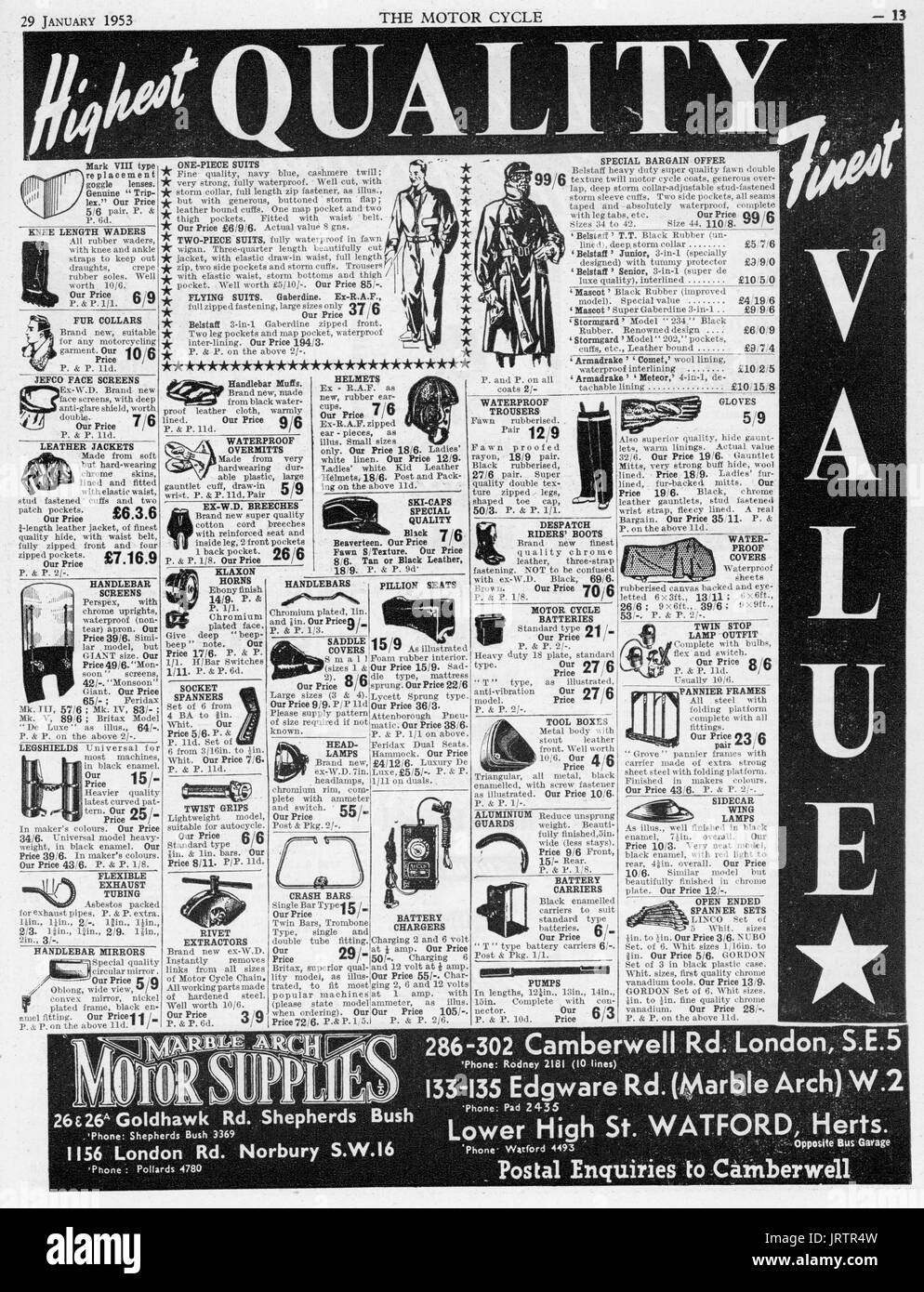 Vintage motorcycle advert High Resolution Stock Photography and Images ...