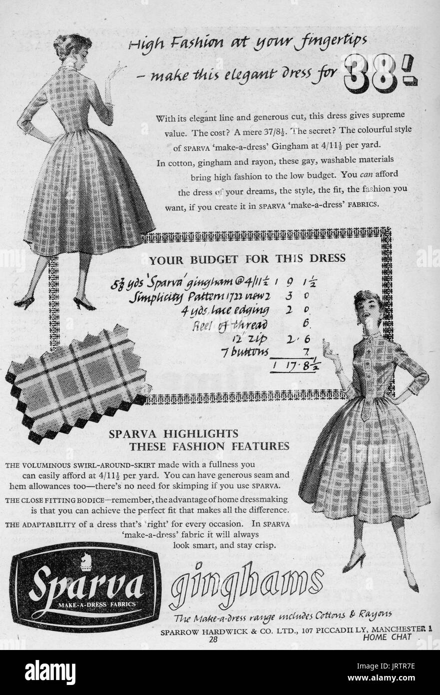 1950s uk fashion magazine advert hi-res stock photography and images ...