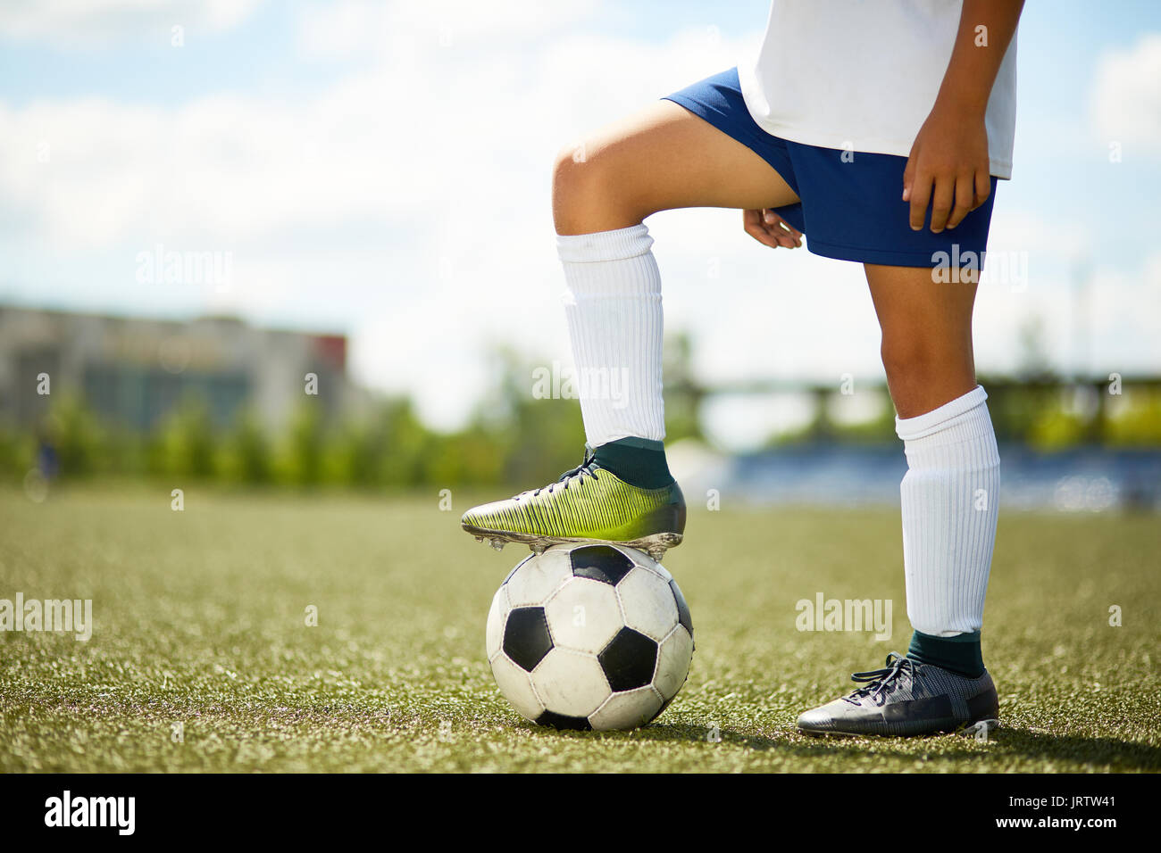 Young Football Player Stock Photo - Alamy