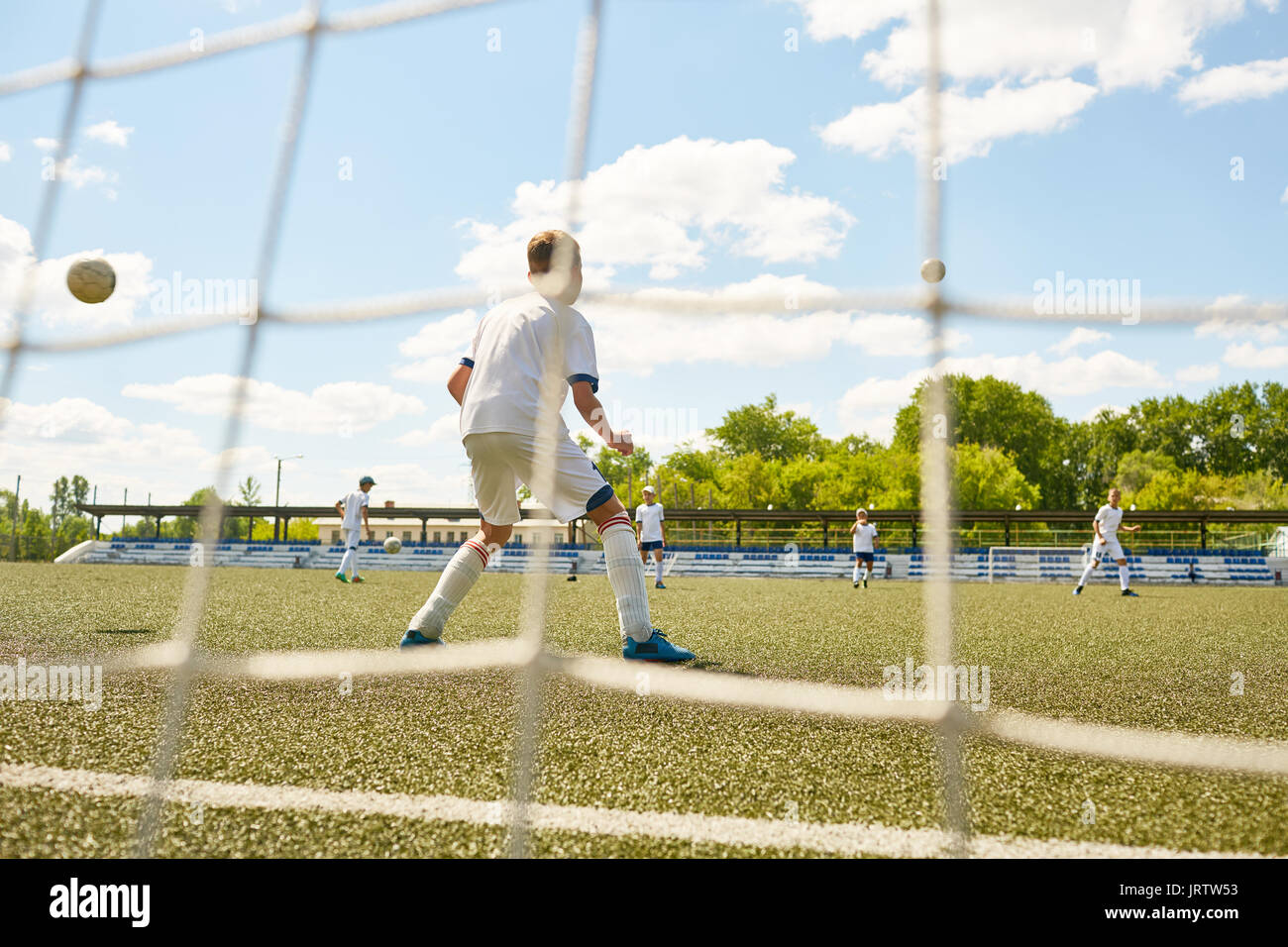 Football Team Practice Stock Photo - Alamy