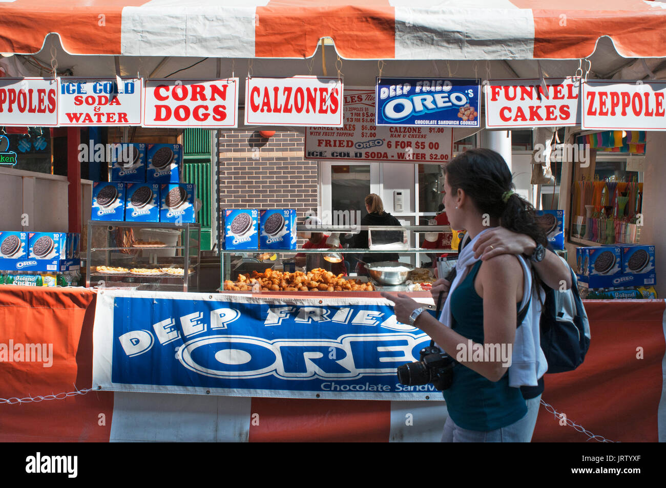 Oreo Stall in the Festival of San Gennaro in Little Italy . The ...