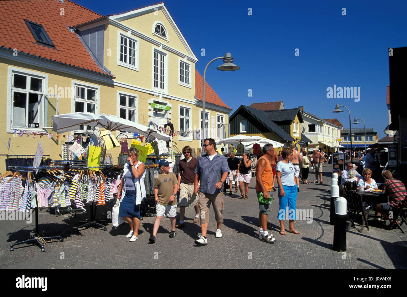Shopping in Lökken, Northern Jutland, Denmark, Europe Stock Photo - Alamy