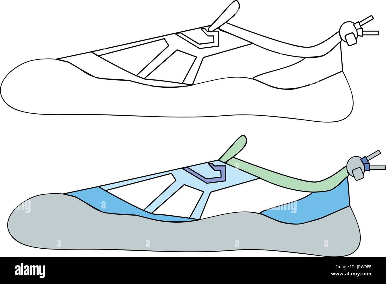 Illustration and simple sketch of model sneaker Stock Vector Image ...