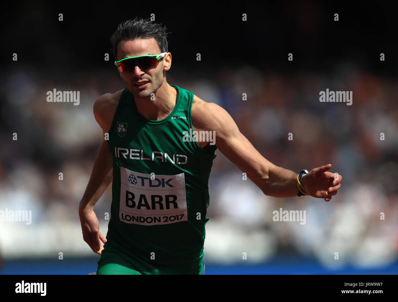 Ireland's Thomas Barr during the Men's 400m Hurdle heat two during day ...