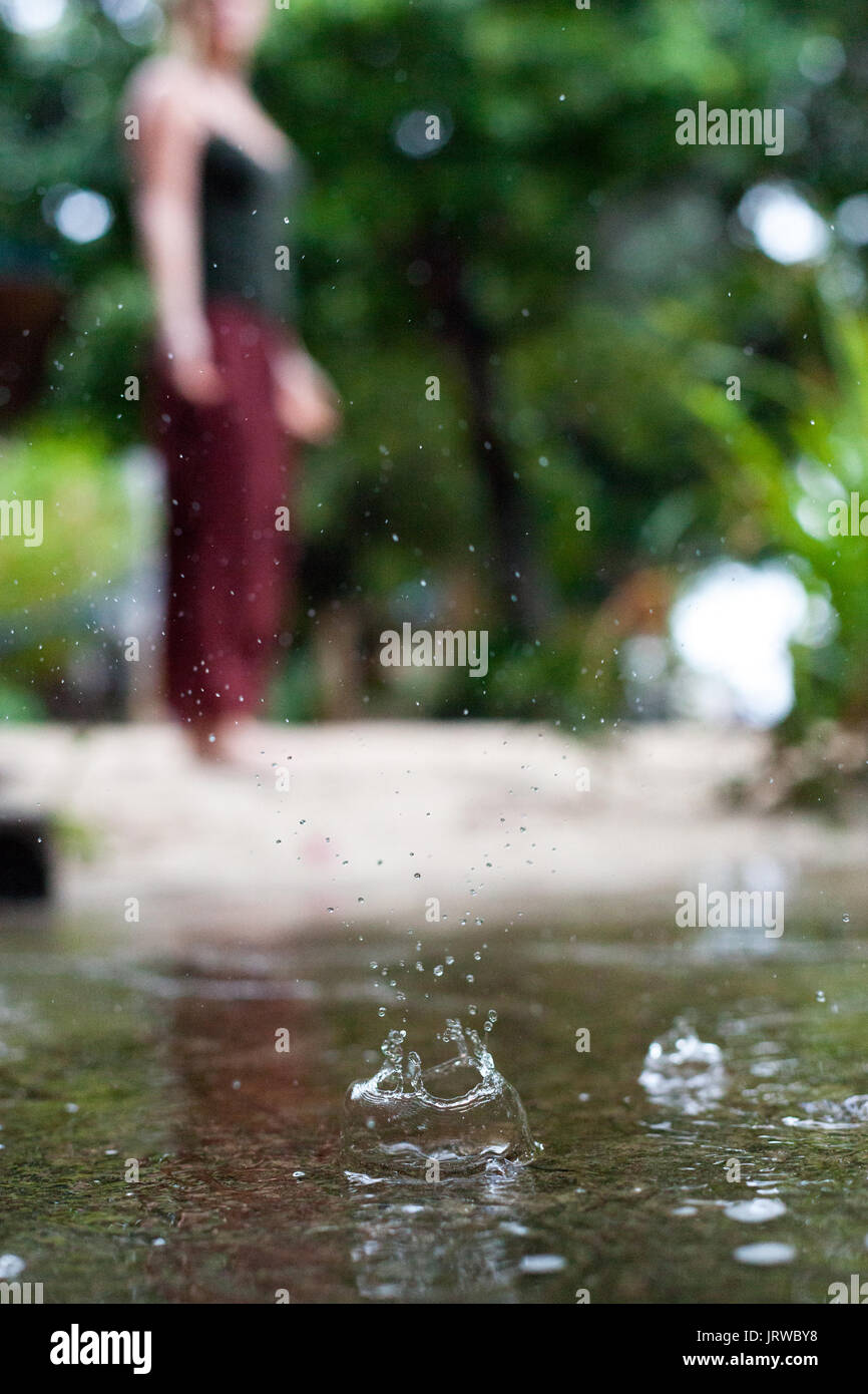 Pouring rain person hi-res stock photography and images - Alamy