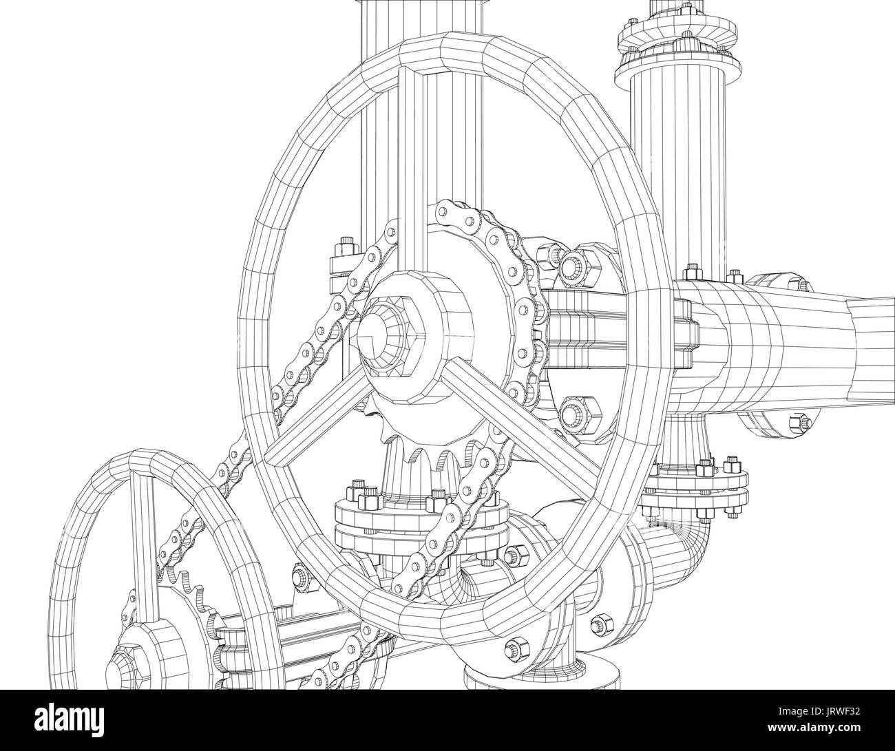 Wireframe model 3d hi-res stock photography and images - Alamy