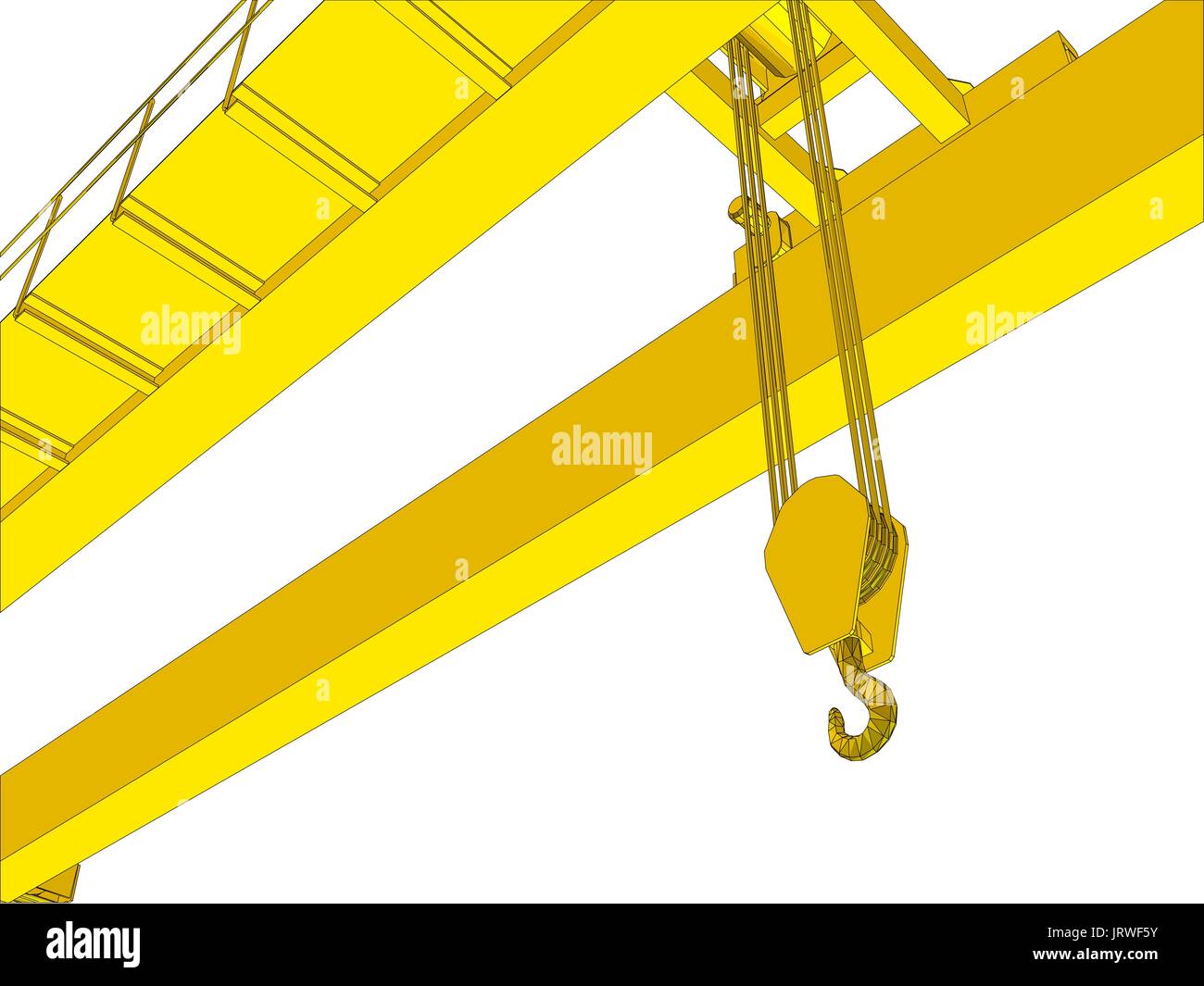 Overhead crane illustration Stock Vector Images - Alamy