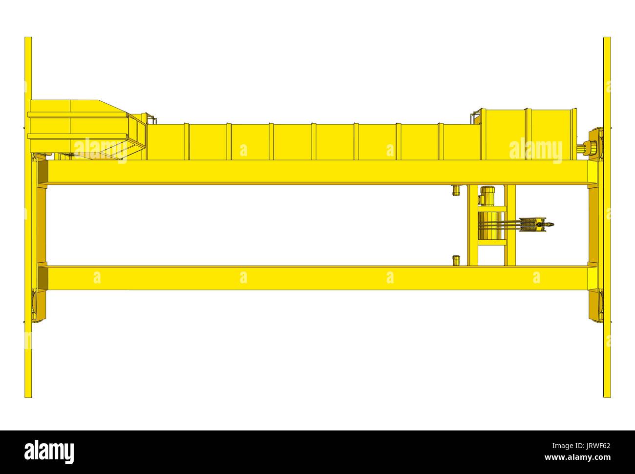 Overhead crane illustration Stock Vector Images - Alamy