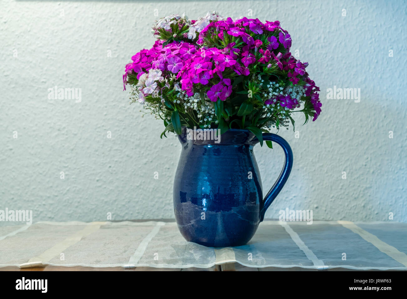 Still Life with peasant carnations bouquet Stock Photo - Alamy