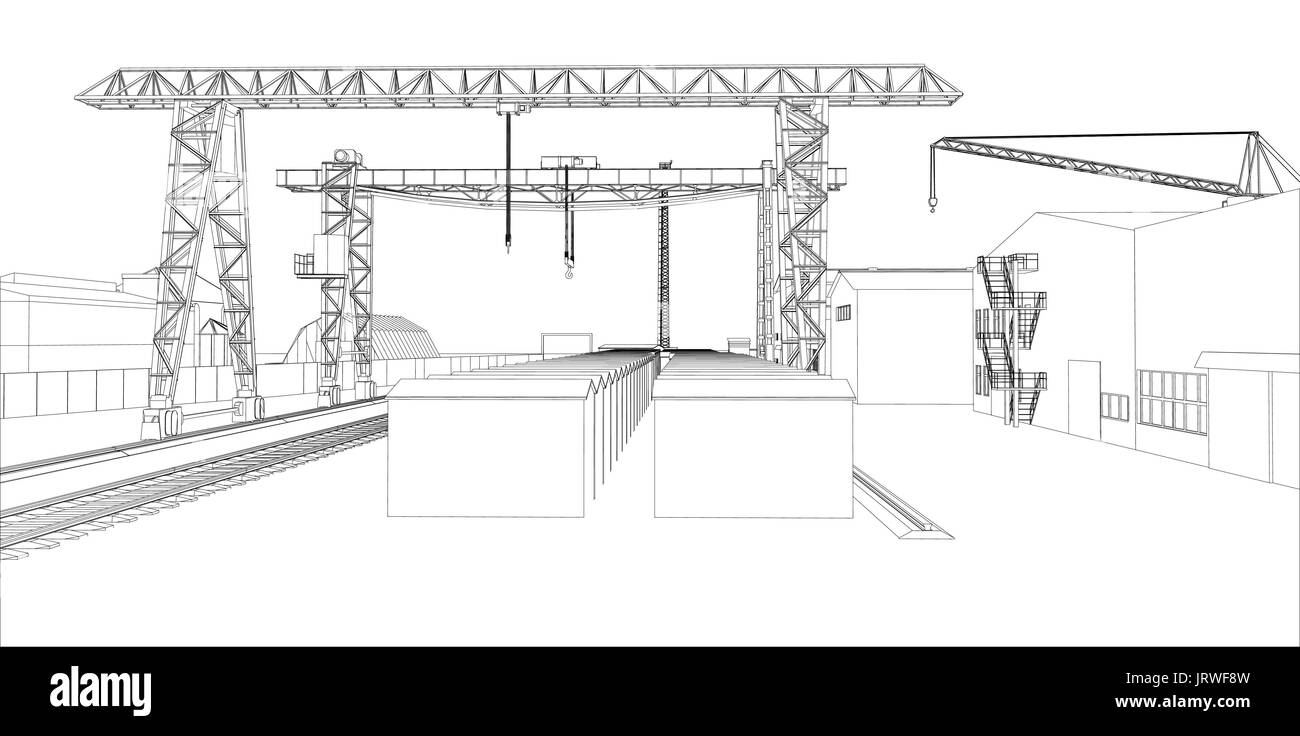 Cranes city skyline Stock Vector Images - Alamy