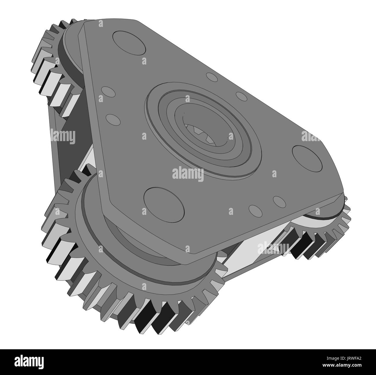 Three-dimensional toothed wheels Stock Vector Image & Art - Alamy