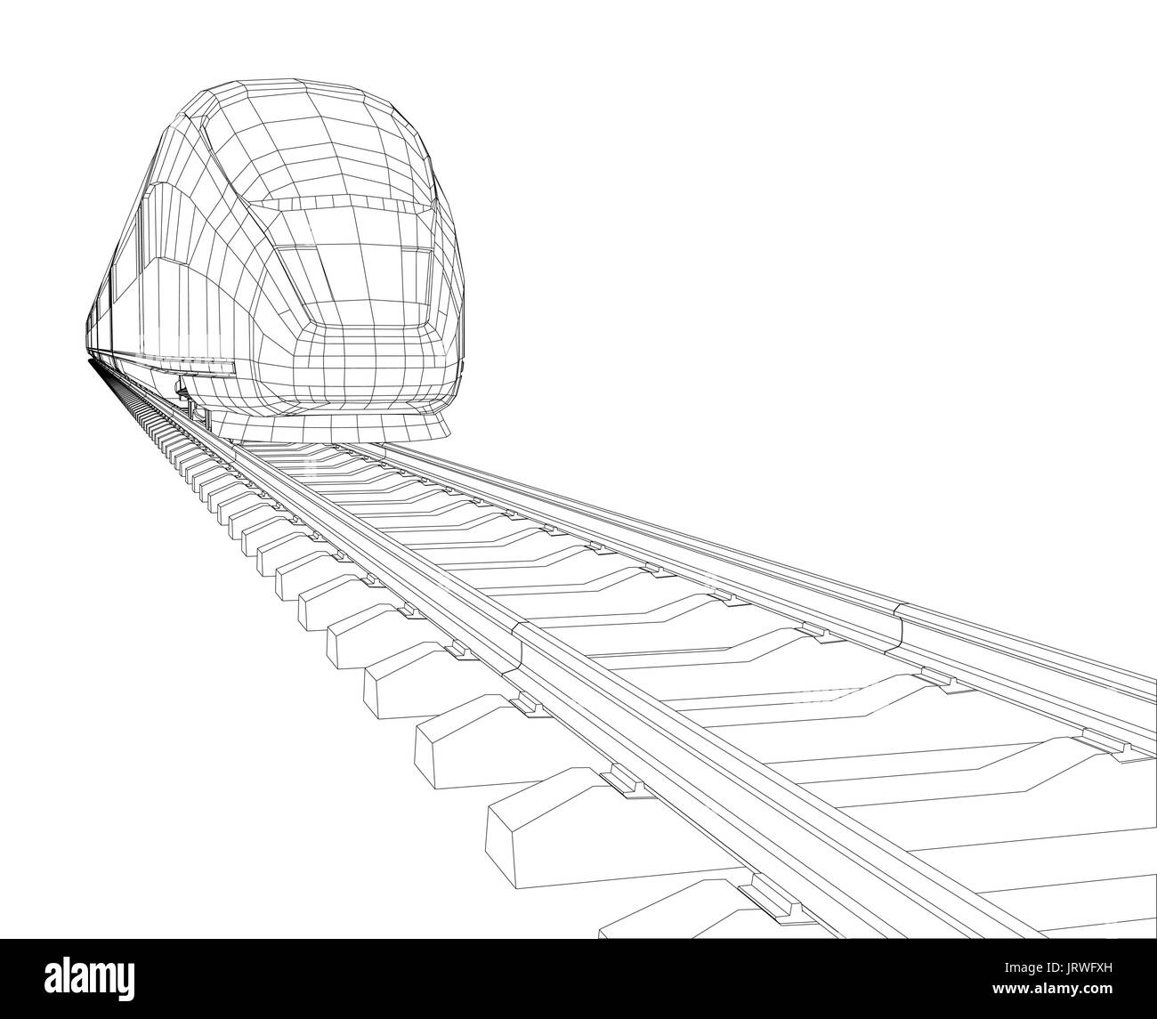 Passenger train Stock Vector Images - Alamy