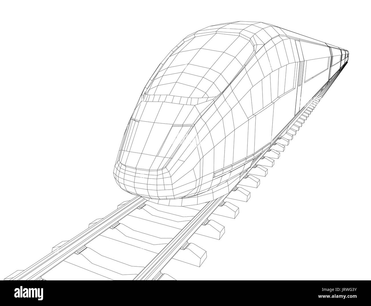 Train outline vector Stock Vector Image & Art - Alamy