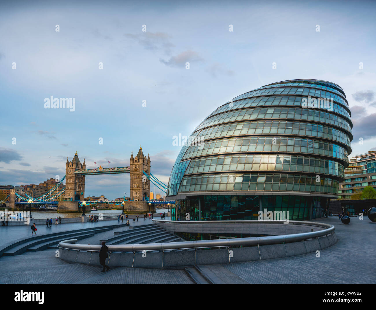 Town Hall City Hall with the Tower Bridge, Southwark, London, England ...