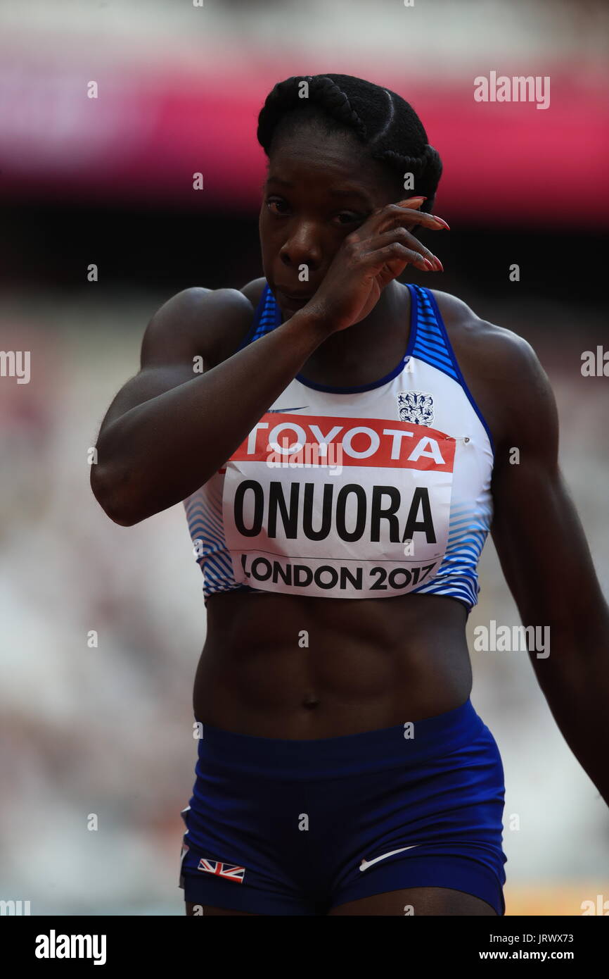 Great Britain's Anyika Onuora in the Women's 400m heat six during day ...