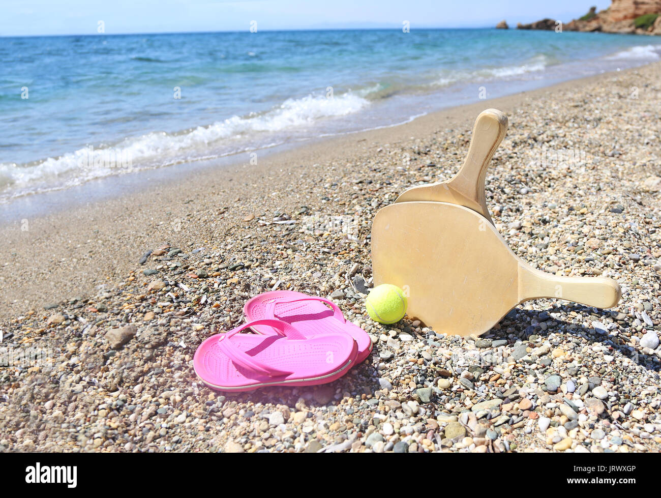 Rackets on beach hi-res stock photography and images - Alamy