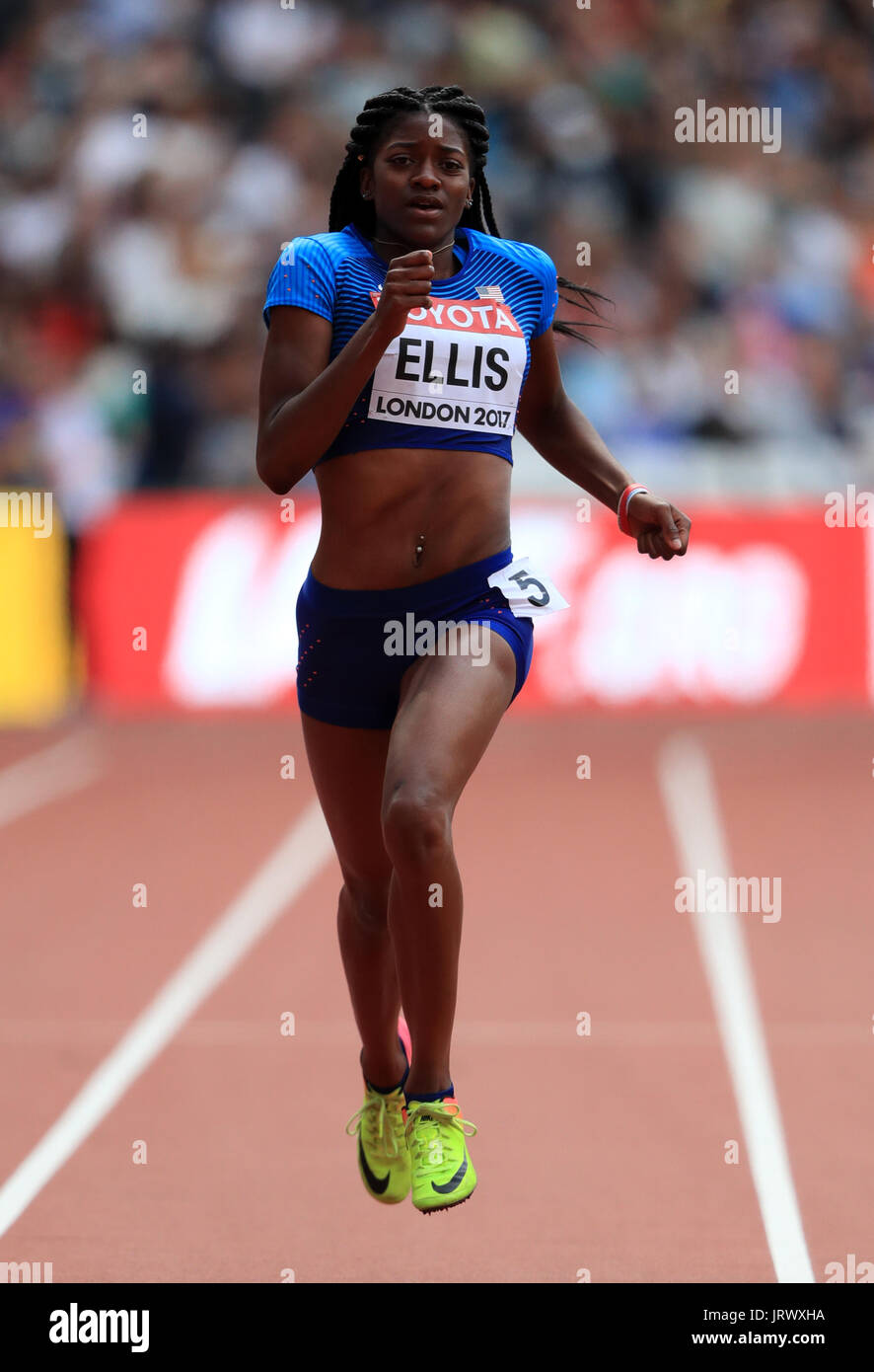 USA's Kendall Ellis in the Women's 400m heat six during day three of ...