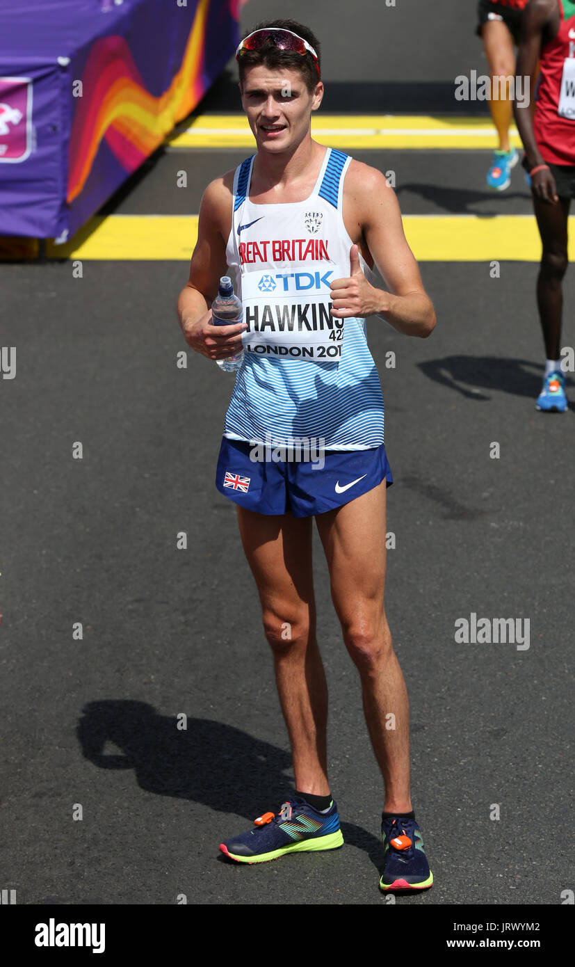 Great Britain's Callum Hawkins finishes fourth place in the Men's ...