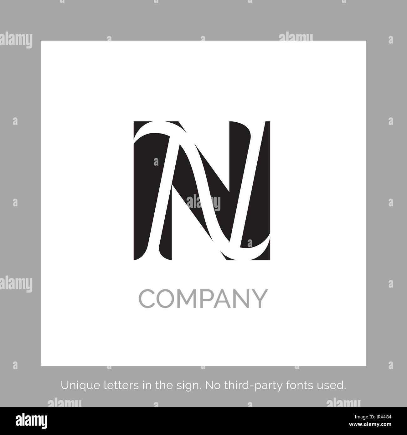 Creative N letter vector sign design. Character symbols. Icon design ...