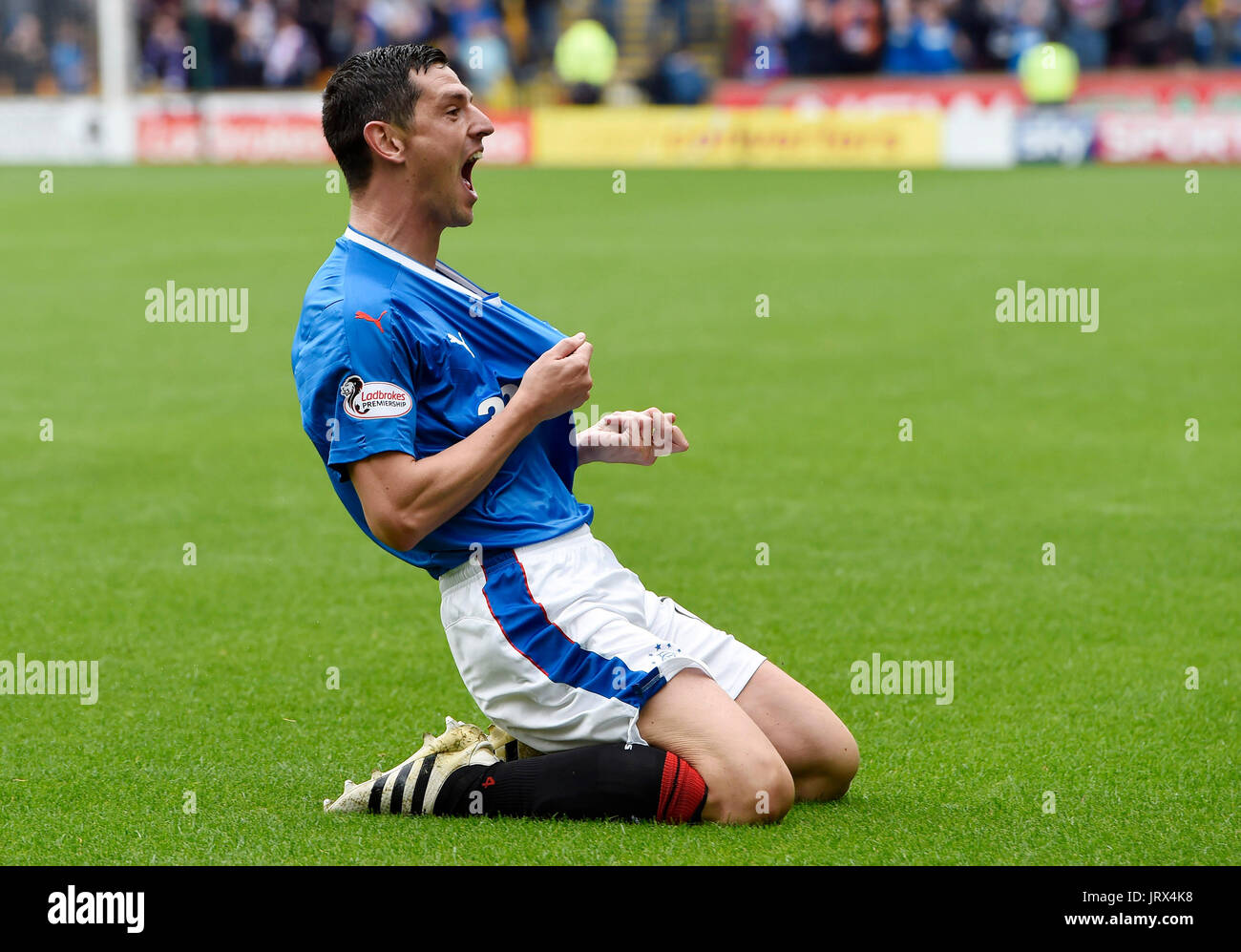 Rangers' Graham Dorrans celebrates after scoring his first goal during ...