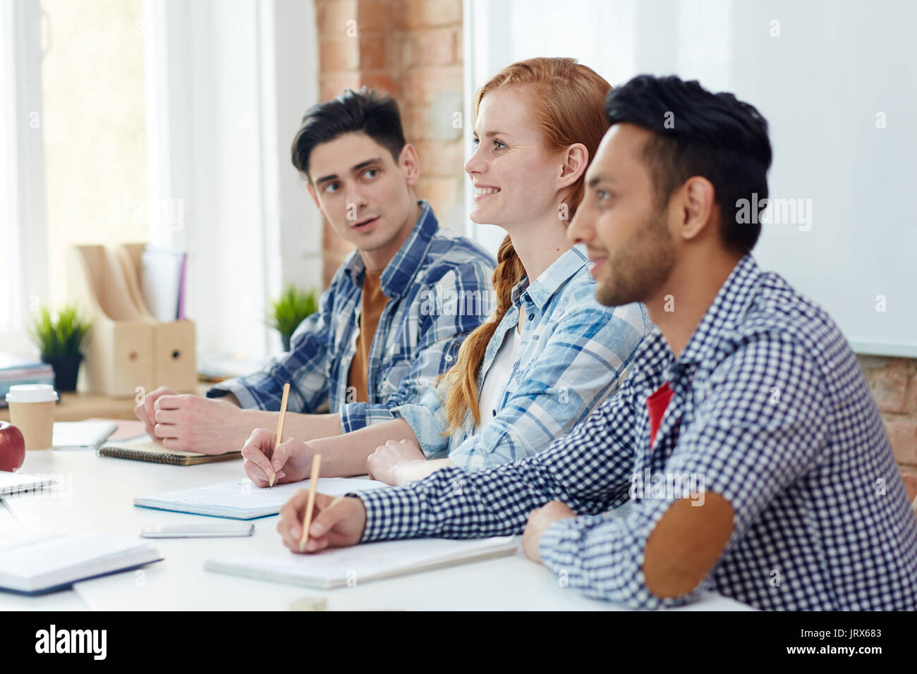 Learners at lesson Stock Photo - Alamy